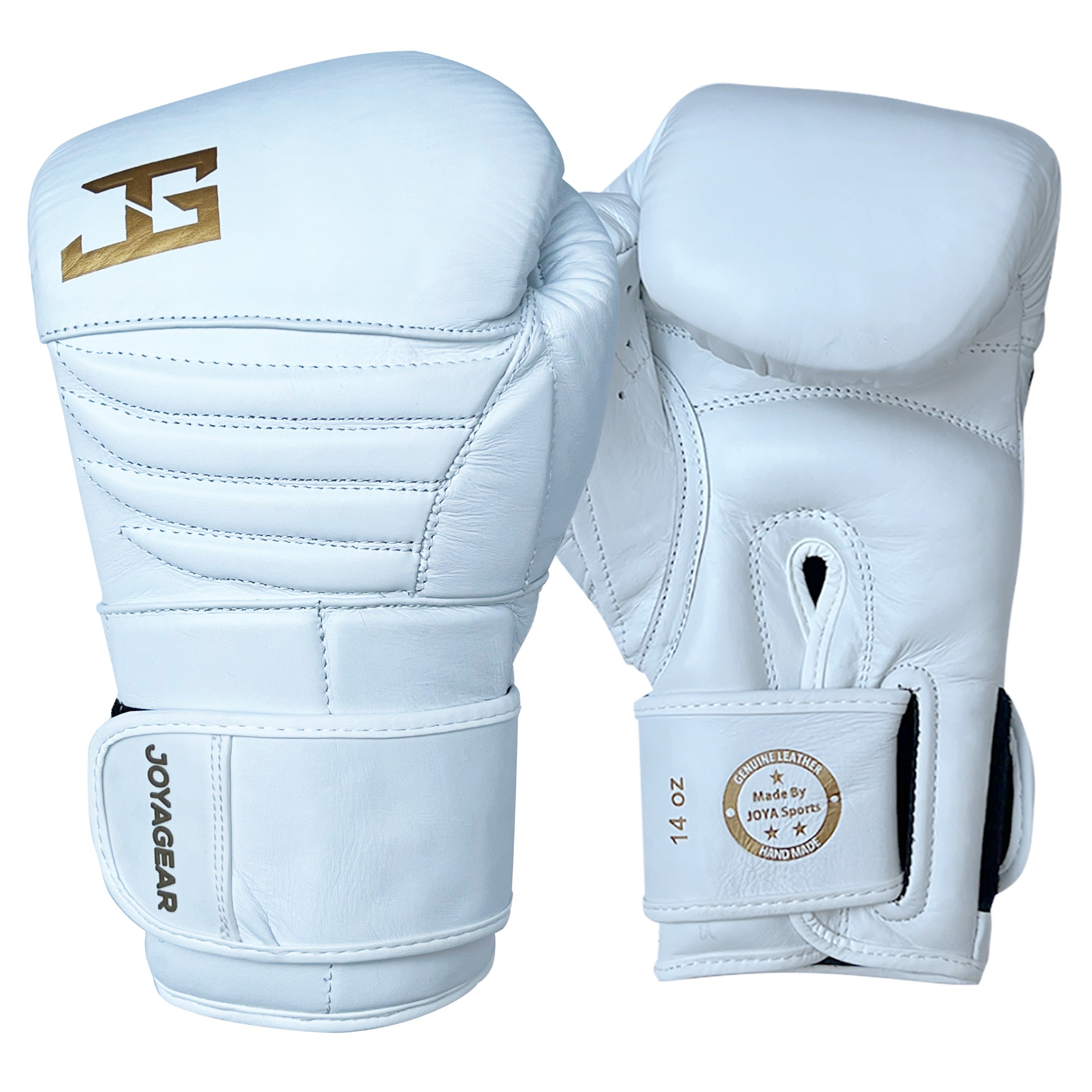 Joya Boxing Gloves 'White/Gold FALCON' Leather – Joyagear
